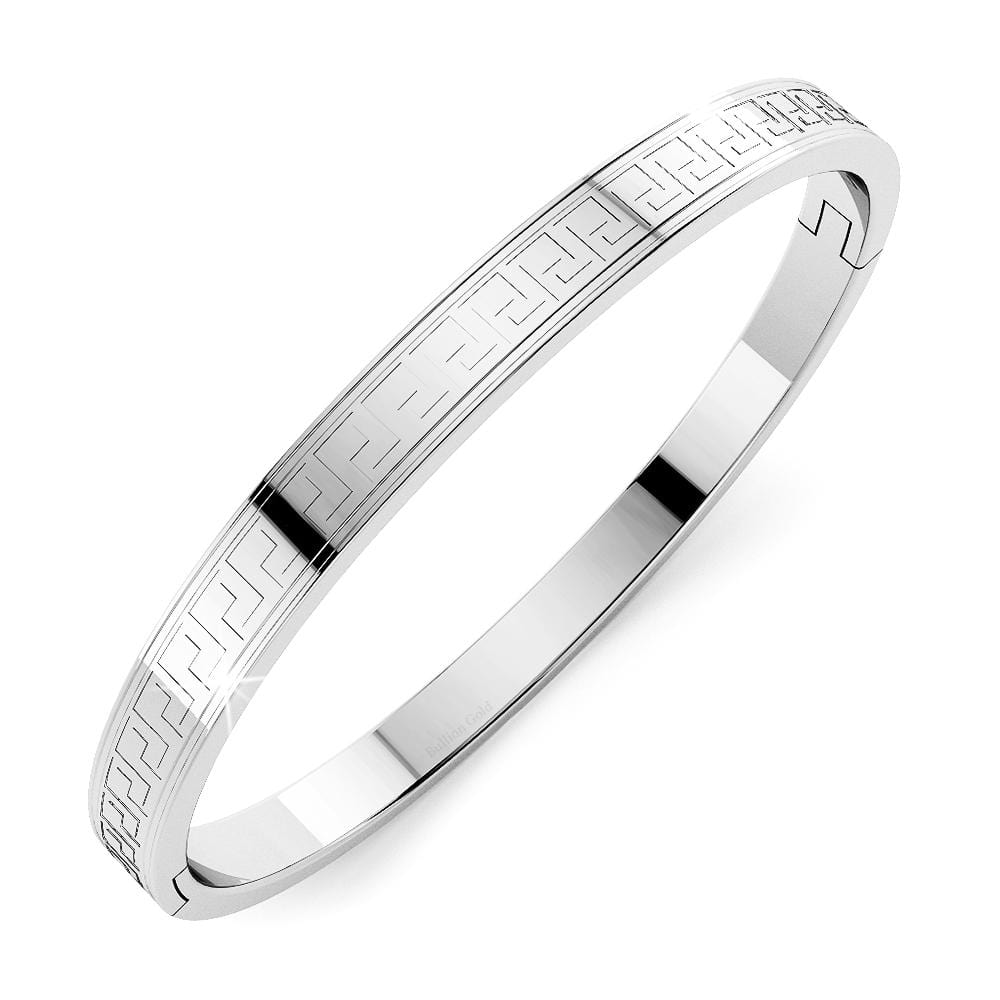 Leonardo Bangle White Gold - Bullion Gold