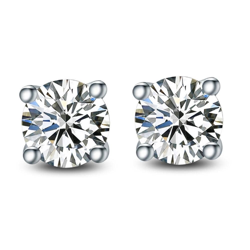 Essential Studs White Gold - Bullion Gold
