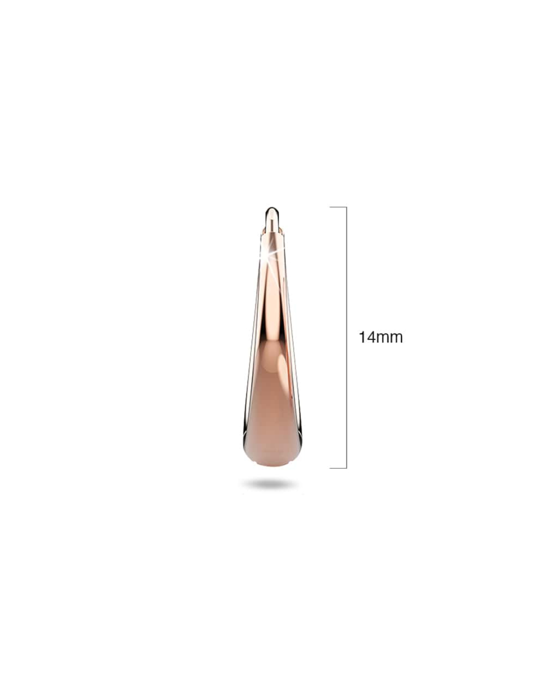 Ciara Chic Graduated Hoop Earrings Rose Gold - Bullion Gold