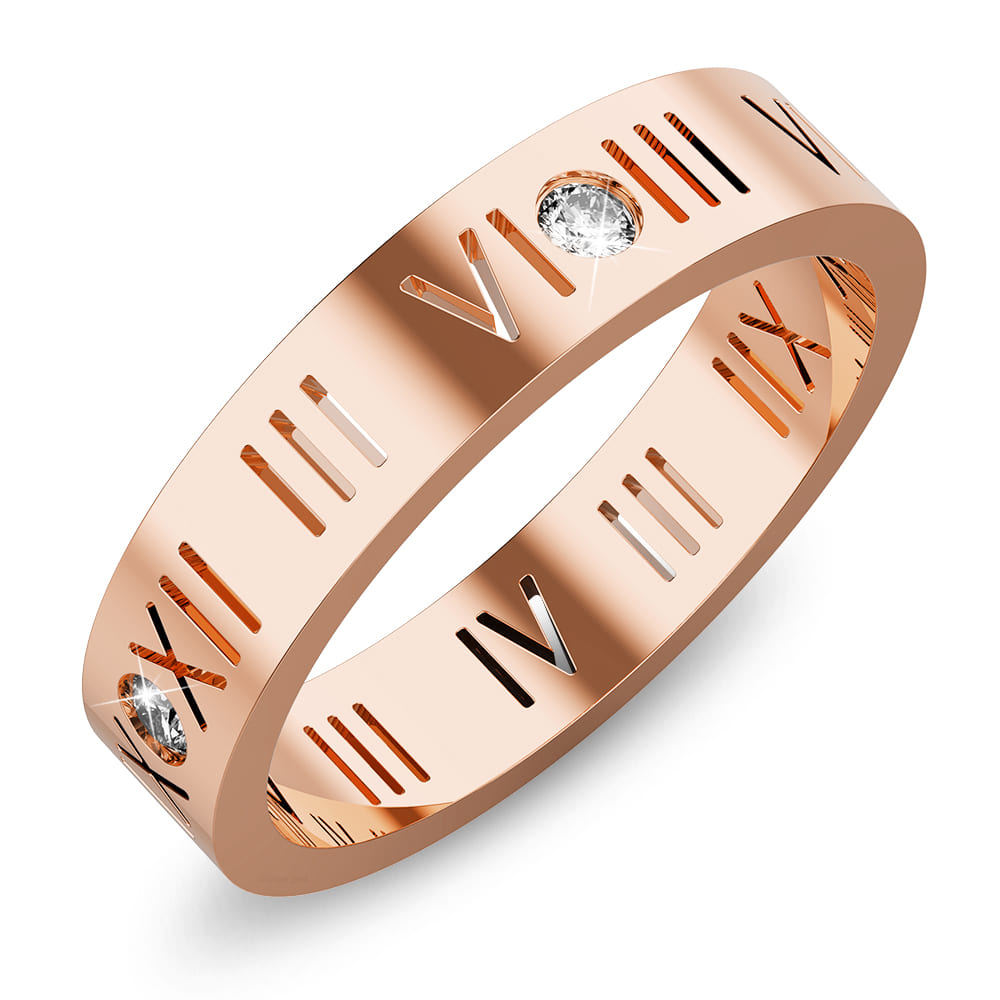 Romanian Numeral Ring In Rose Gold - Bullion Gold