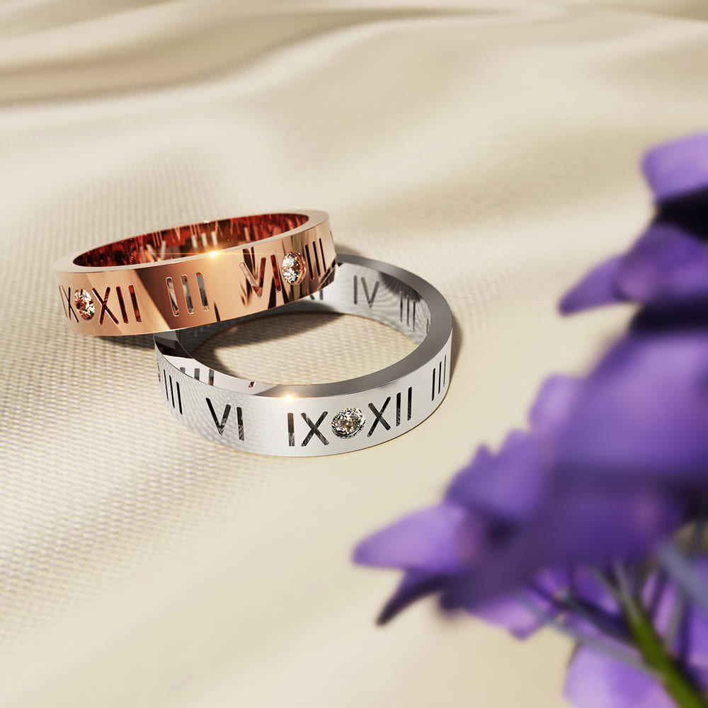Romanian Numeral Ring In Rose Gold - Bullion Gold