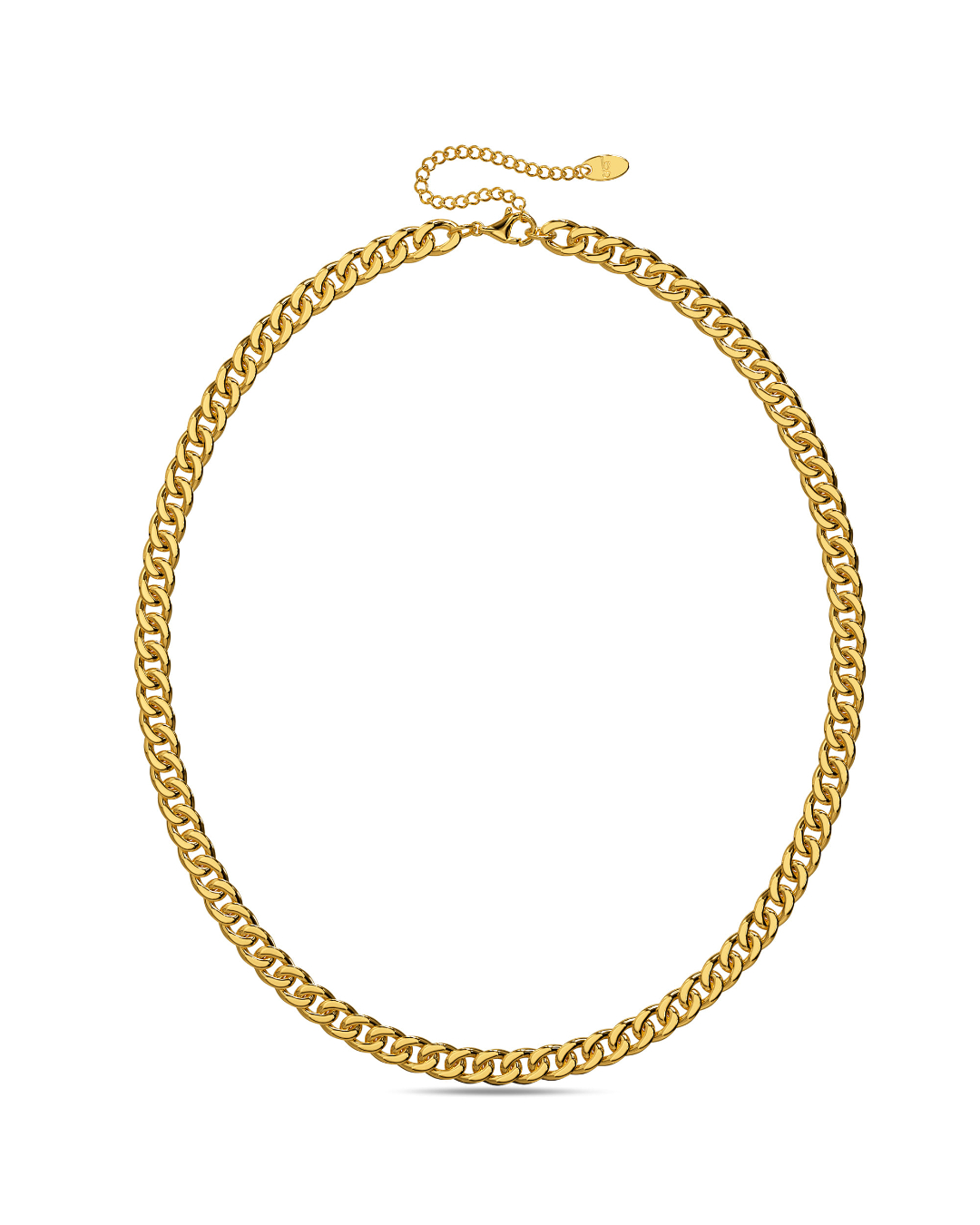 Curb Chain Link Gold Plated Necklace - Bullion Gold
