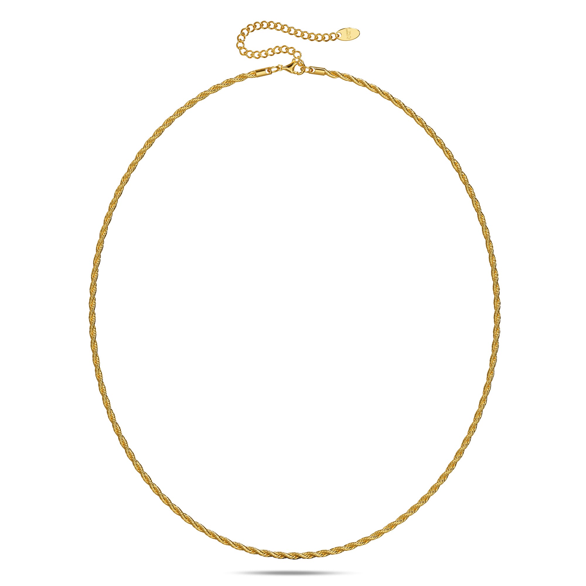 Rope Link Chain Gold Plated Necklace - Bullion Gold