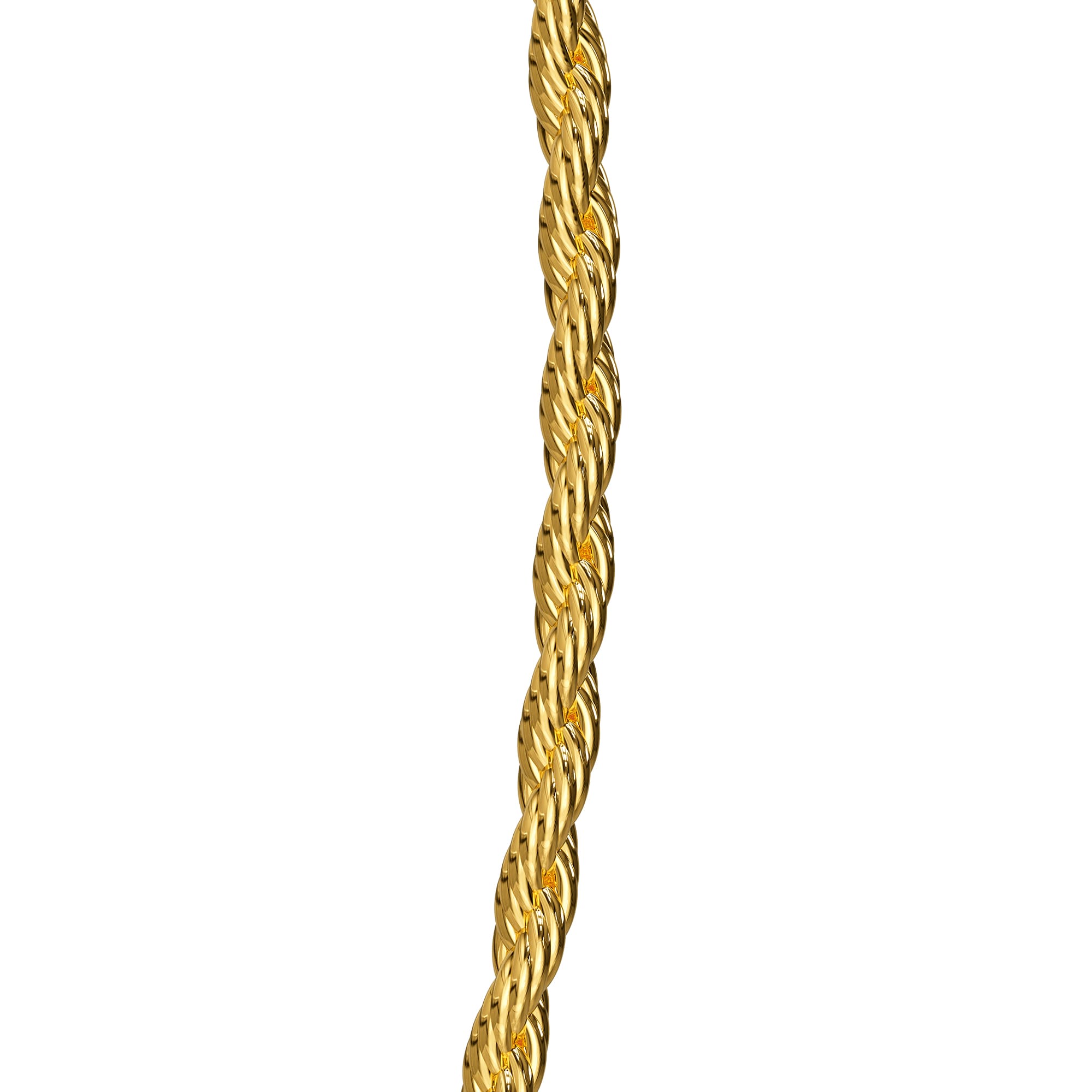 Rope Link Chain Gold Plated Necklace - Bullion Gold