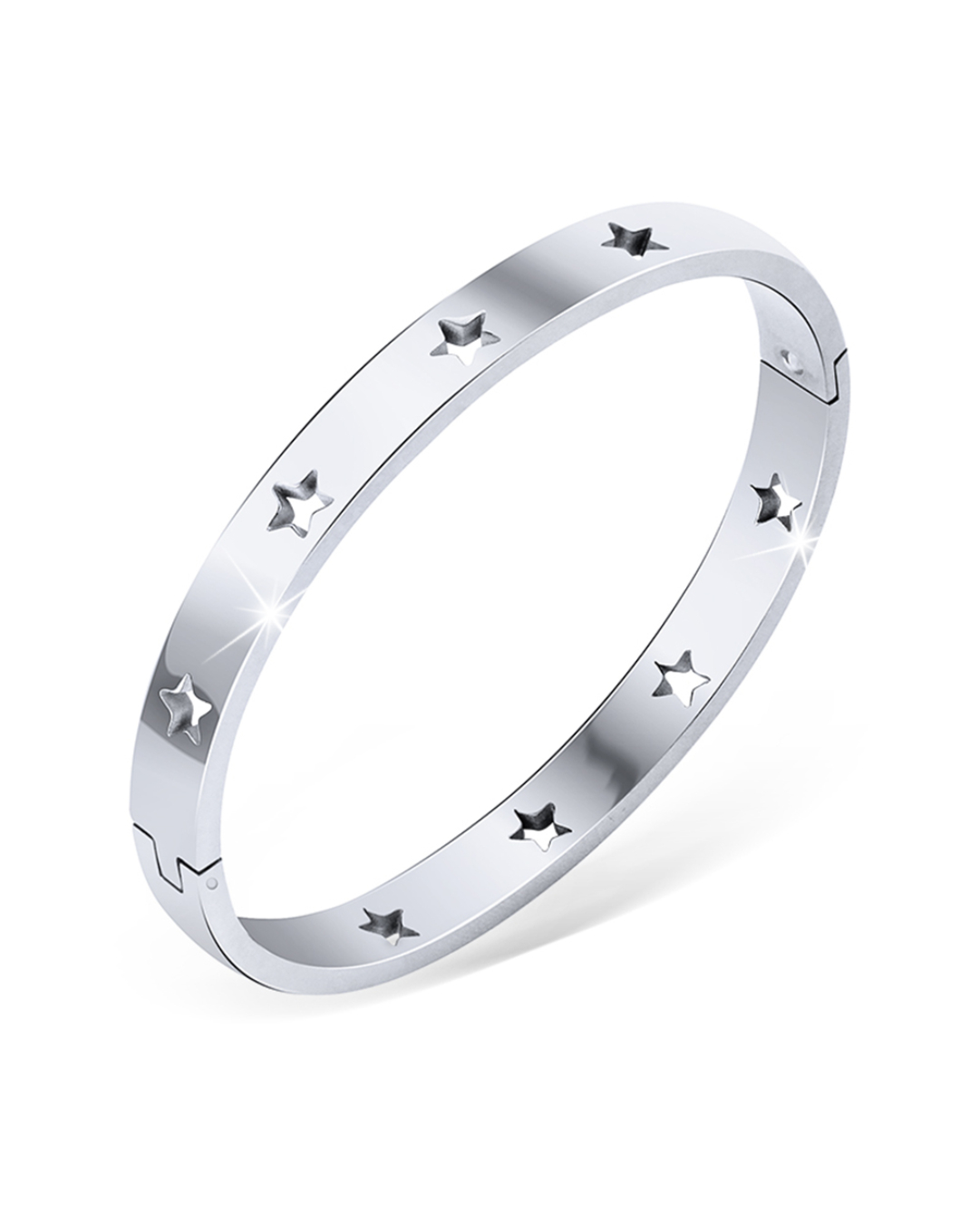 Bellatrix Star White Gold Layered Bangle - Bullion Gold