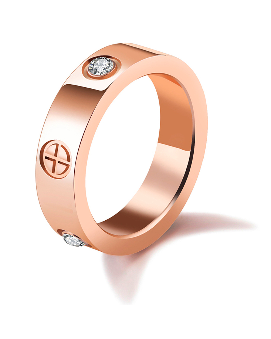 Cross & Spark Promise Ring - Bullion Gold
