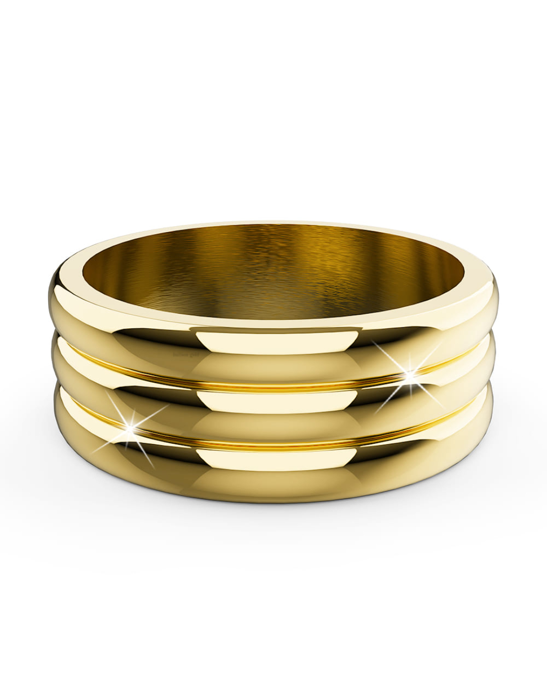 Triad Circular Gleam Radiant Gold Layered Ring - Bullion Gold